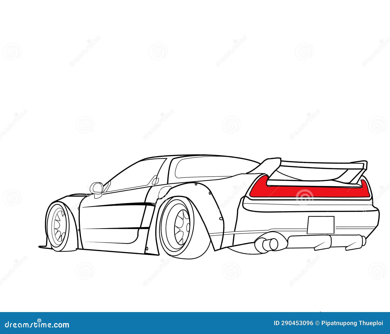 Honda NSX stock illustration. Illustration of line, race - 290453096