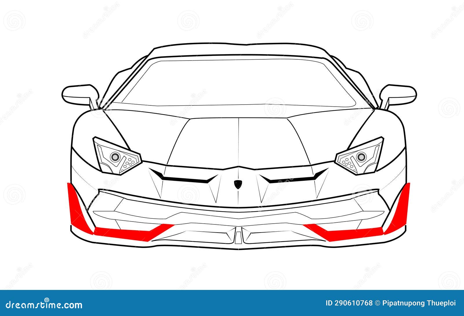 Car Sport Lamborghini Aventador Side View Cartoon Vector ...