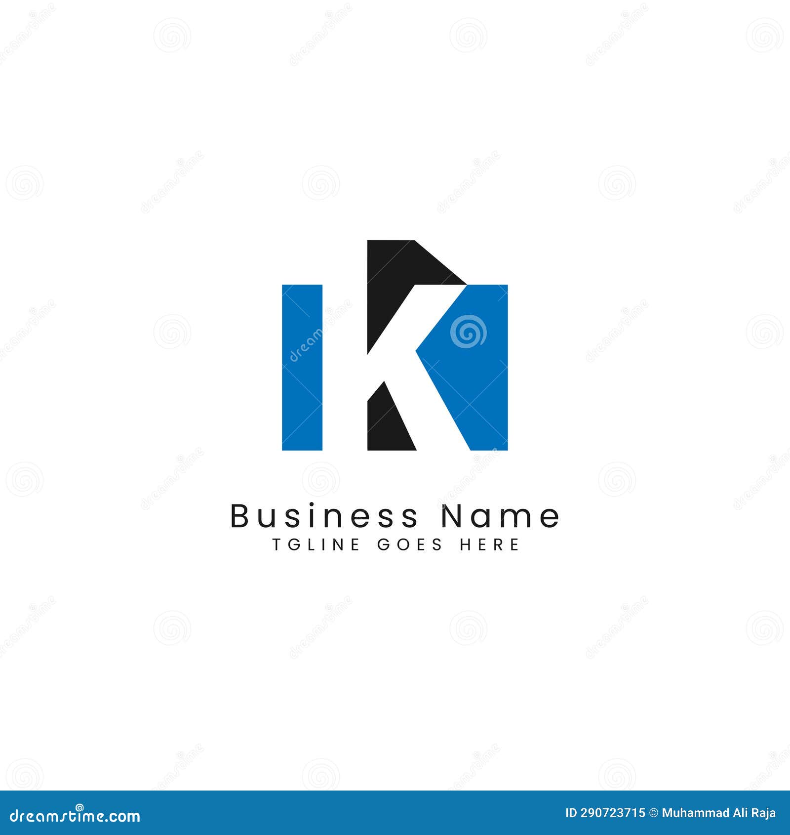 Letter K Logo, Concept Design Alphabet K in Shadow Style Illustration ...