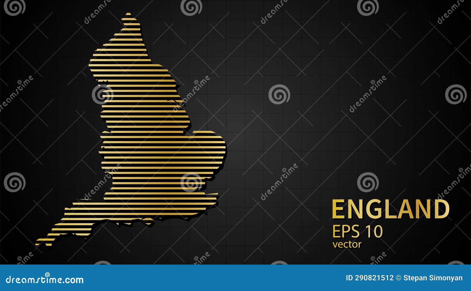 Vector Gold Map Of England, Futuristic Modern Website Background Or ...