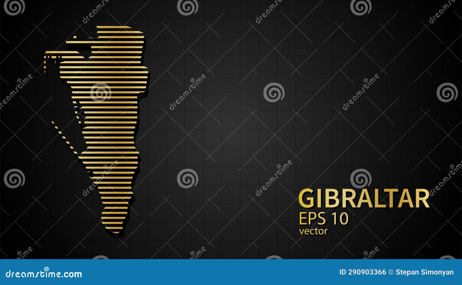 Vector Gold Map of Gibraltar, Futuristic Modern Website Background or ...