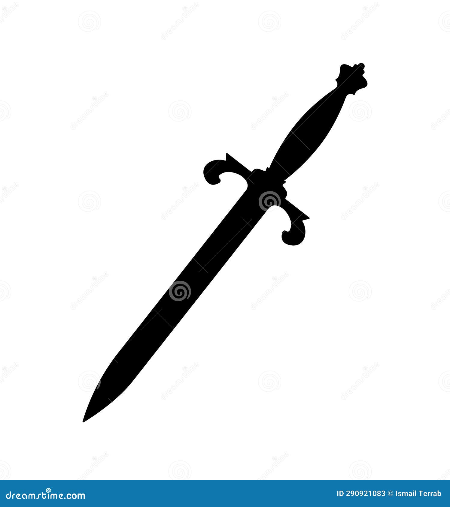 Dagger Silhouette. Military Combat Knife. Simple Element That You Can ...