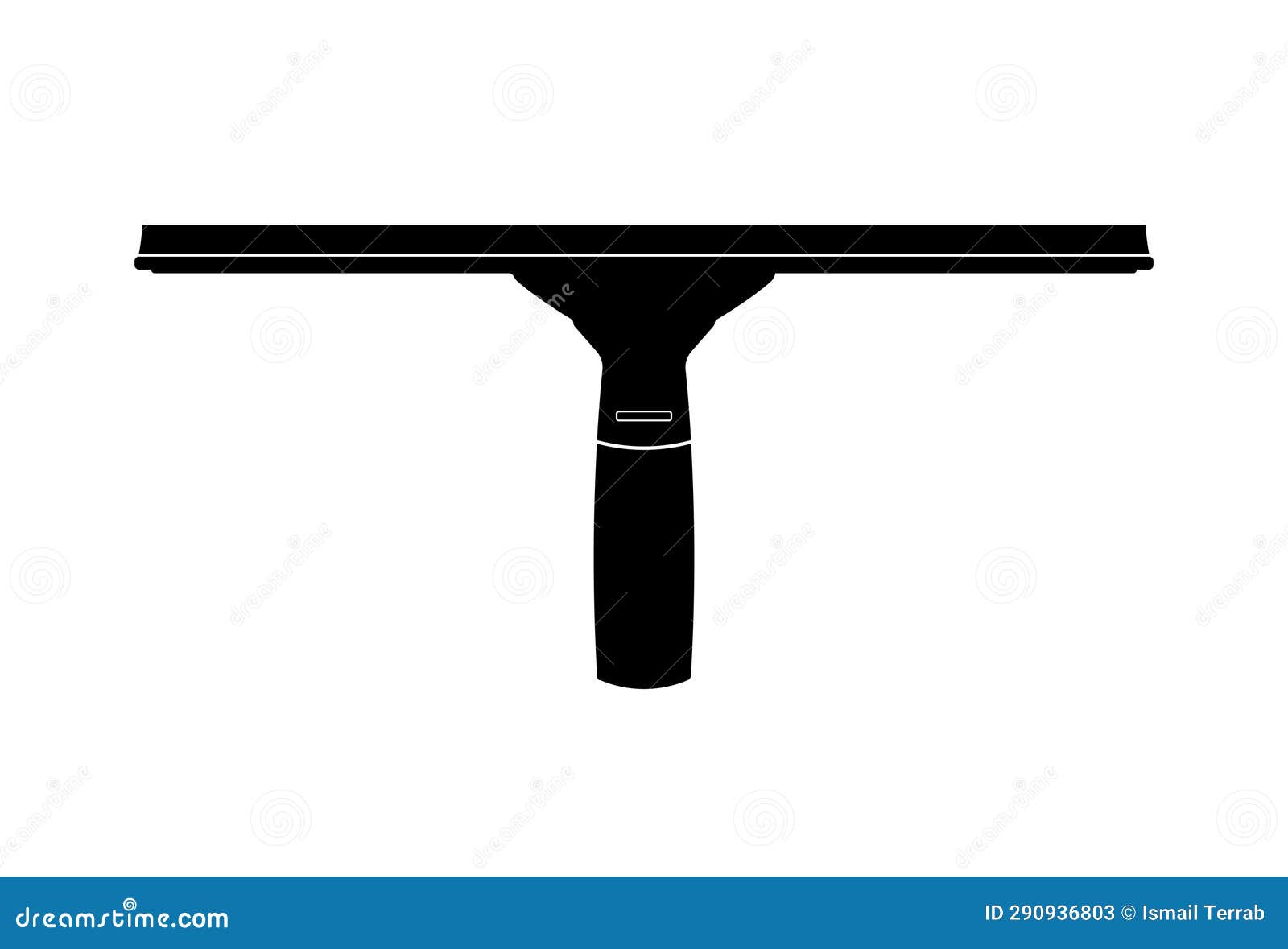 Silhouette Squeegee With Dripping Paint For Screen Printing. Outline ...