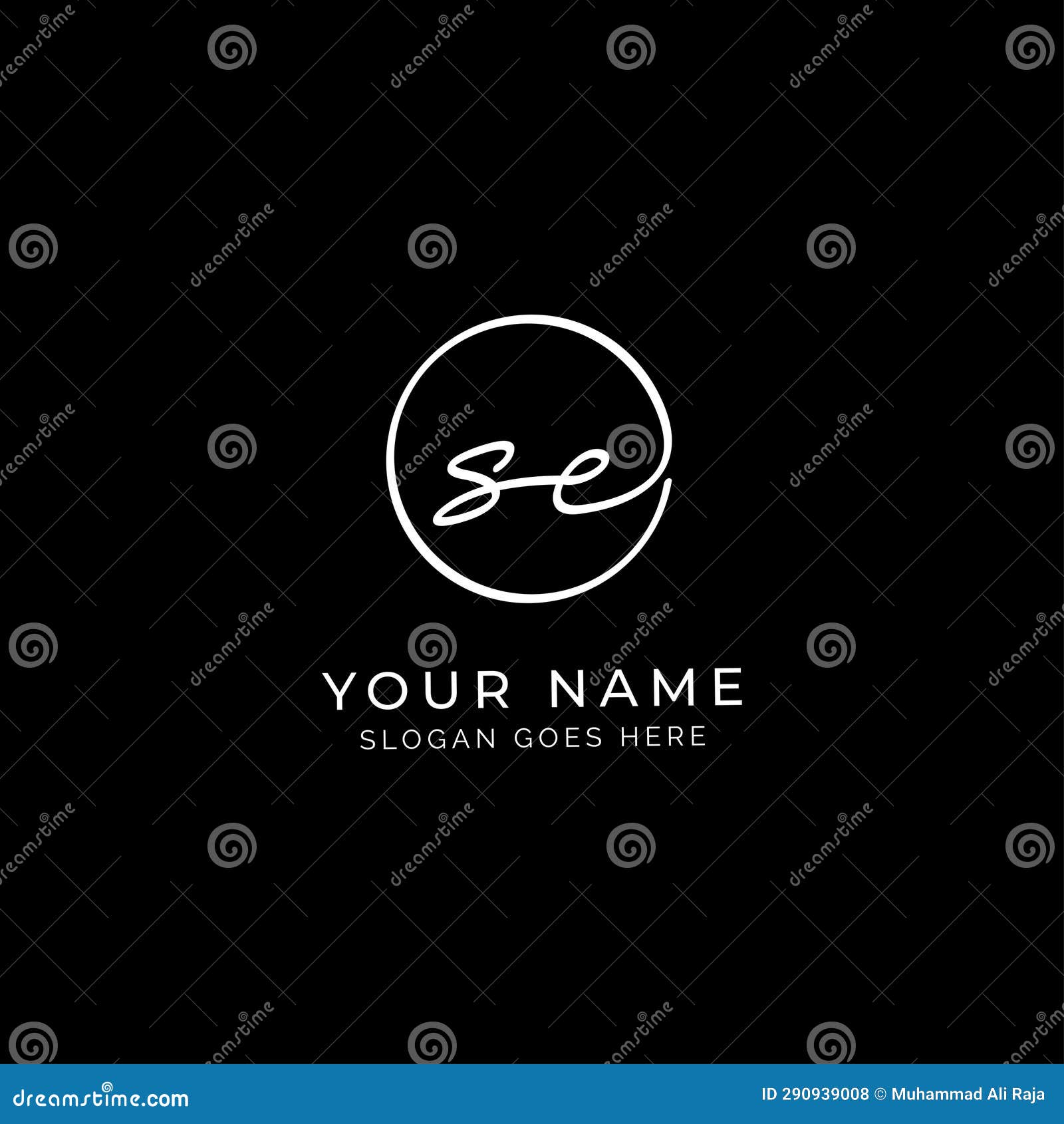 S, E, SE Initial Letter Handwritten and Signature Vector Logo. Business ...