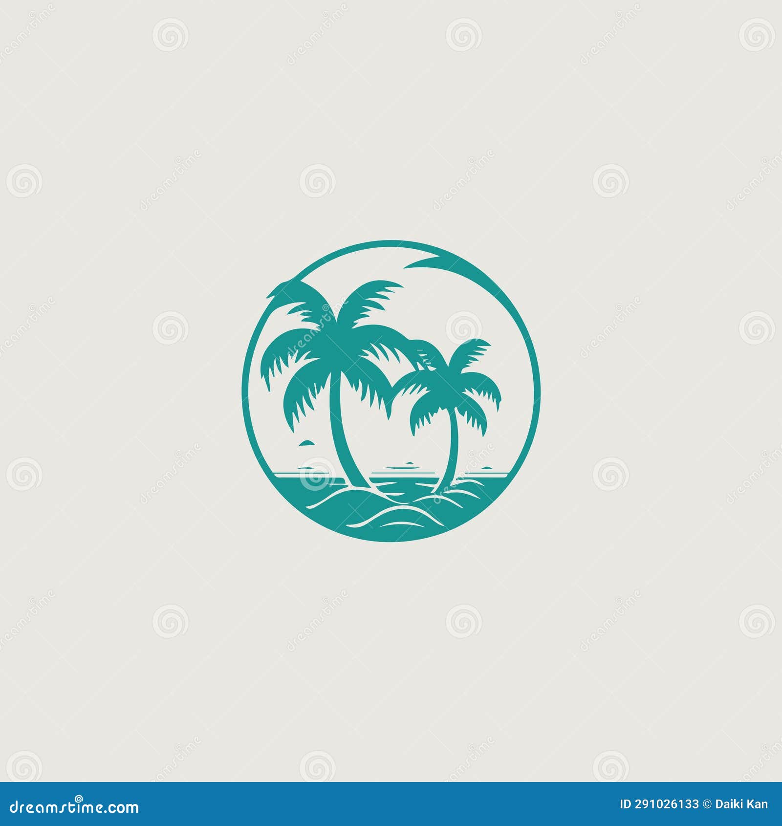 A Simple Logo Vector that Symbolically Uses the Tropics Stock Vector ...
