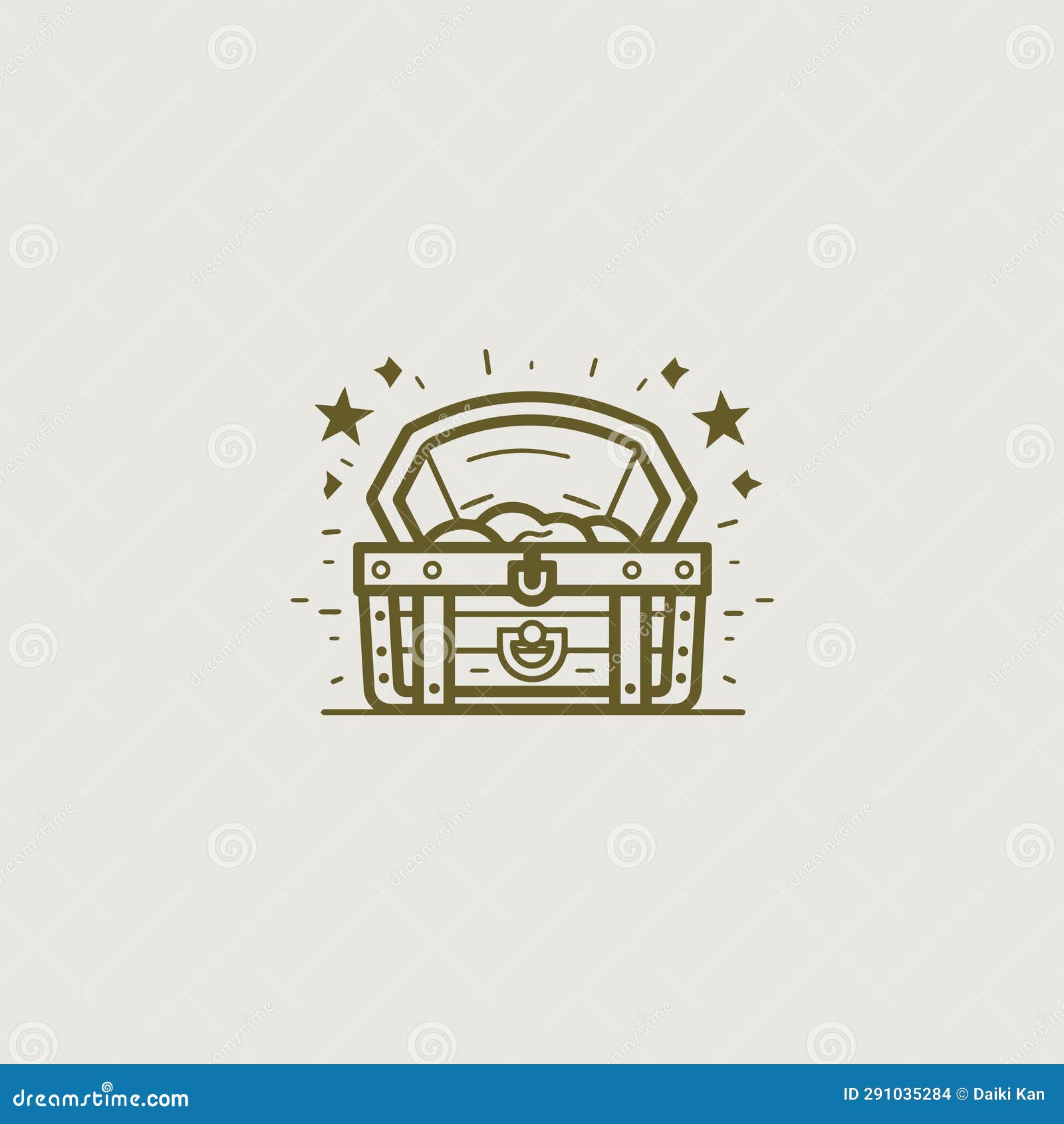 Vector Image of a Logo that Symbolically Uses a Treasure Chest Stock ...