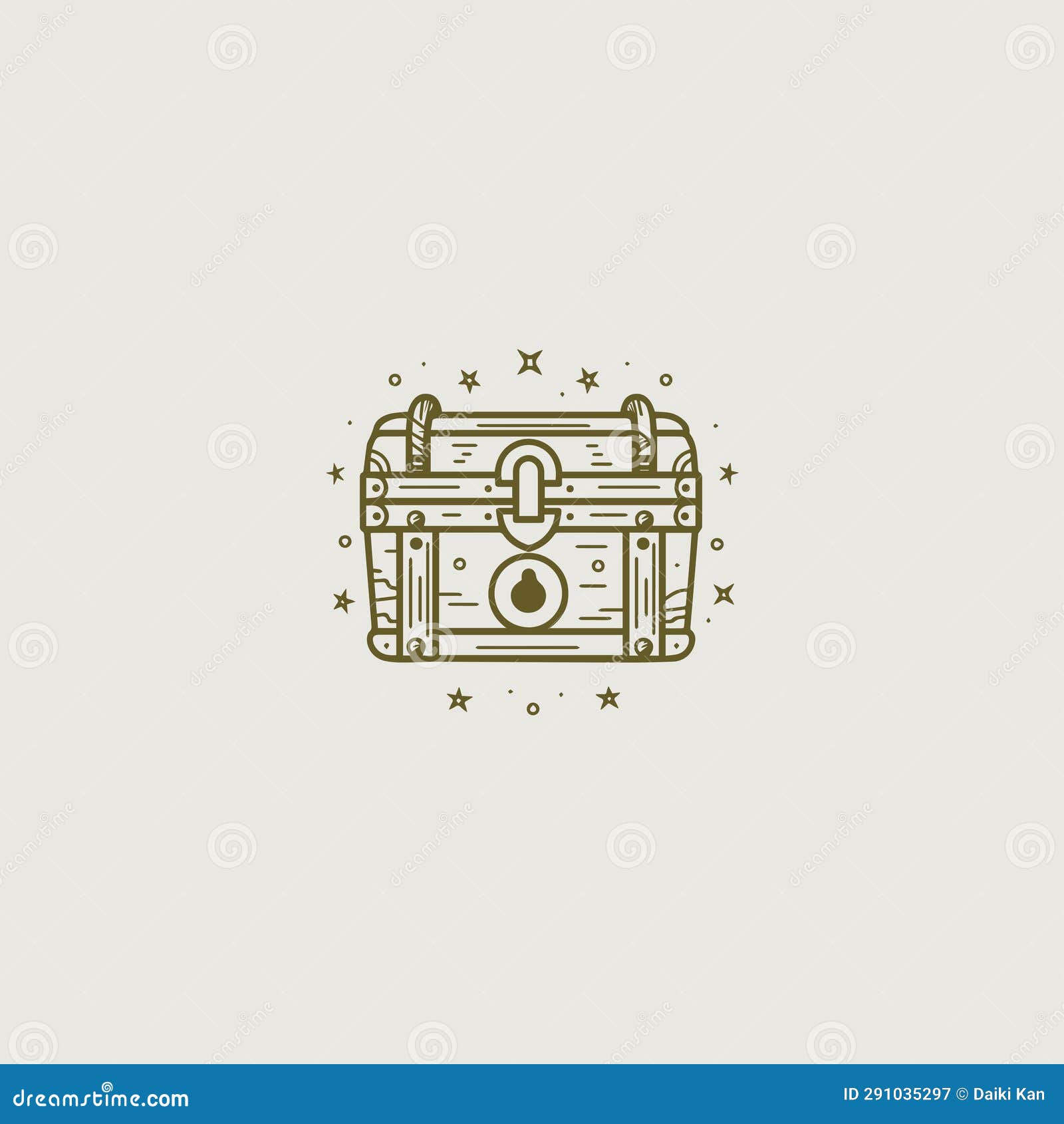 Vector Image of a Logo that Symbolically Uses a Treasure Chest Stock ...