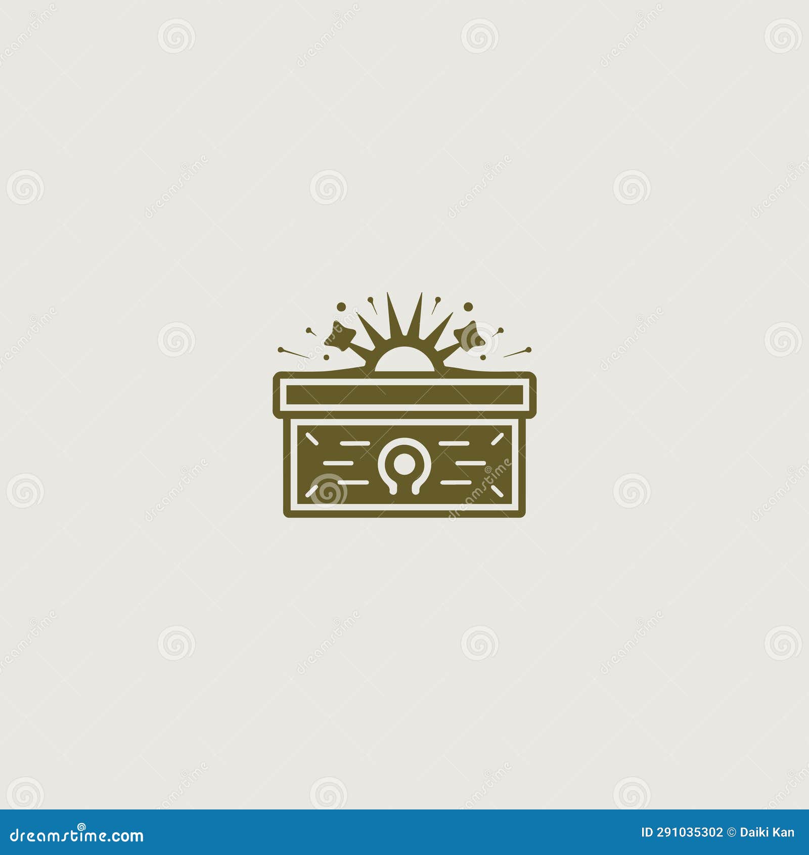 Vector Image of a Logo that Symbolically Uses a Treasure Chest Stock ...