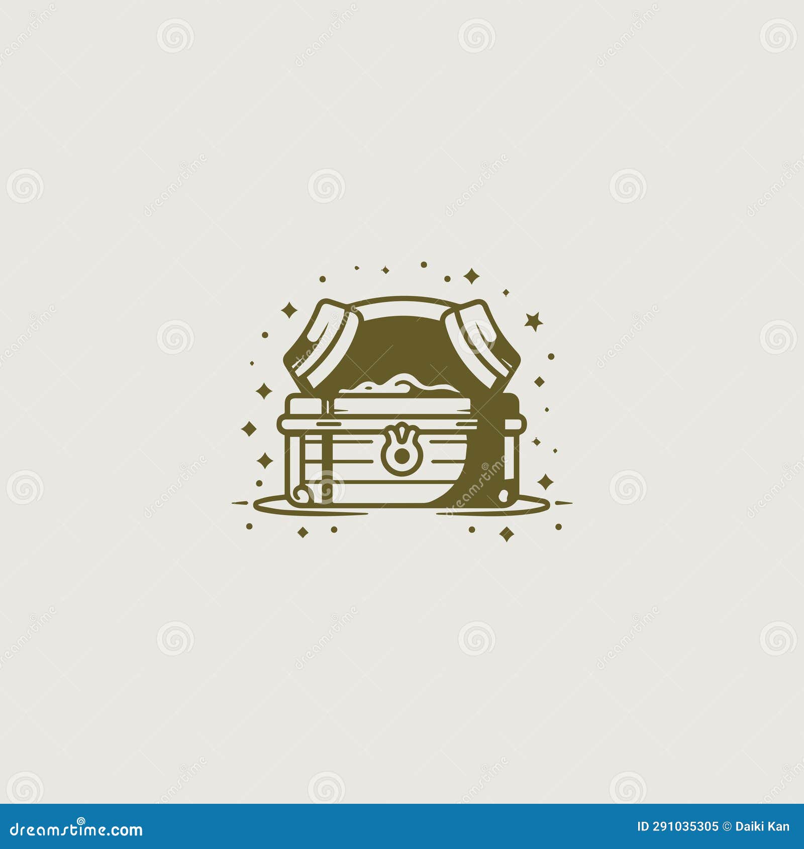 Vector Image of a Logo that Symbolically Uses a Treasure Chest Stock ...