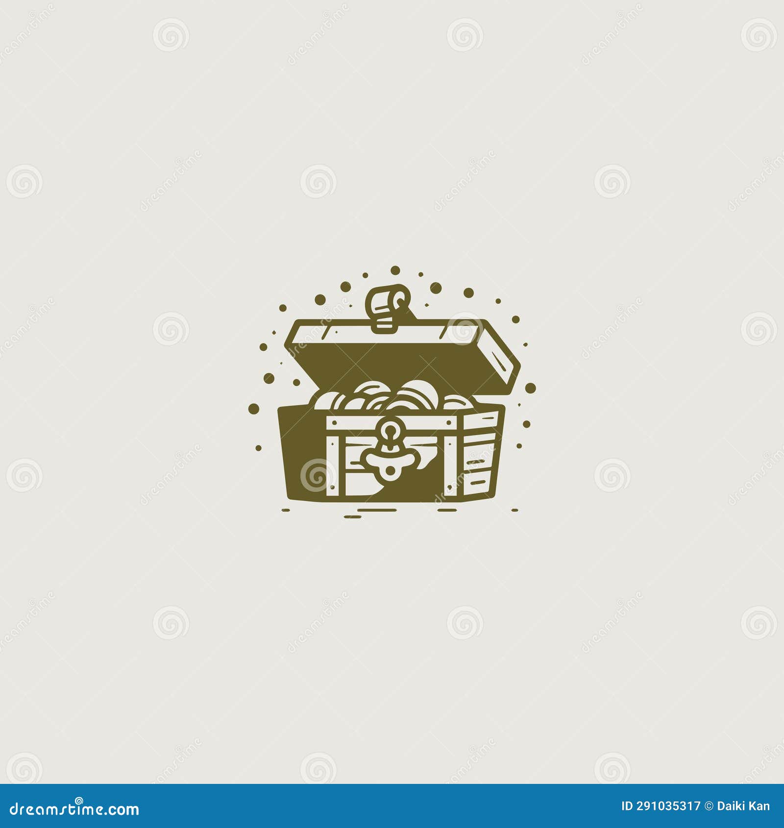 Vector Image of a Logo that Symbolically Uses a Treasure Chest Stock ...