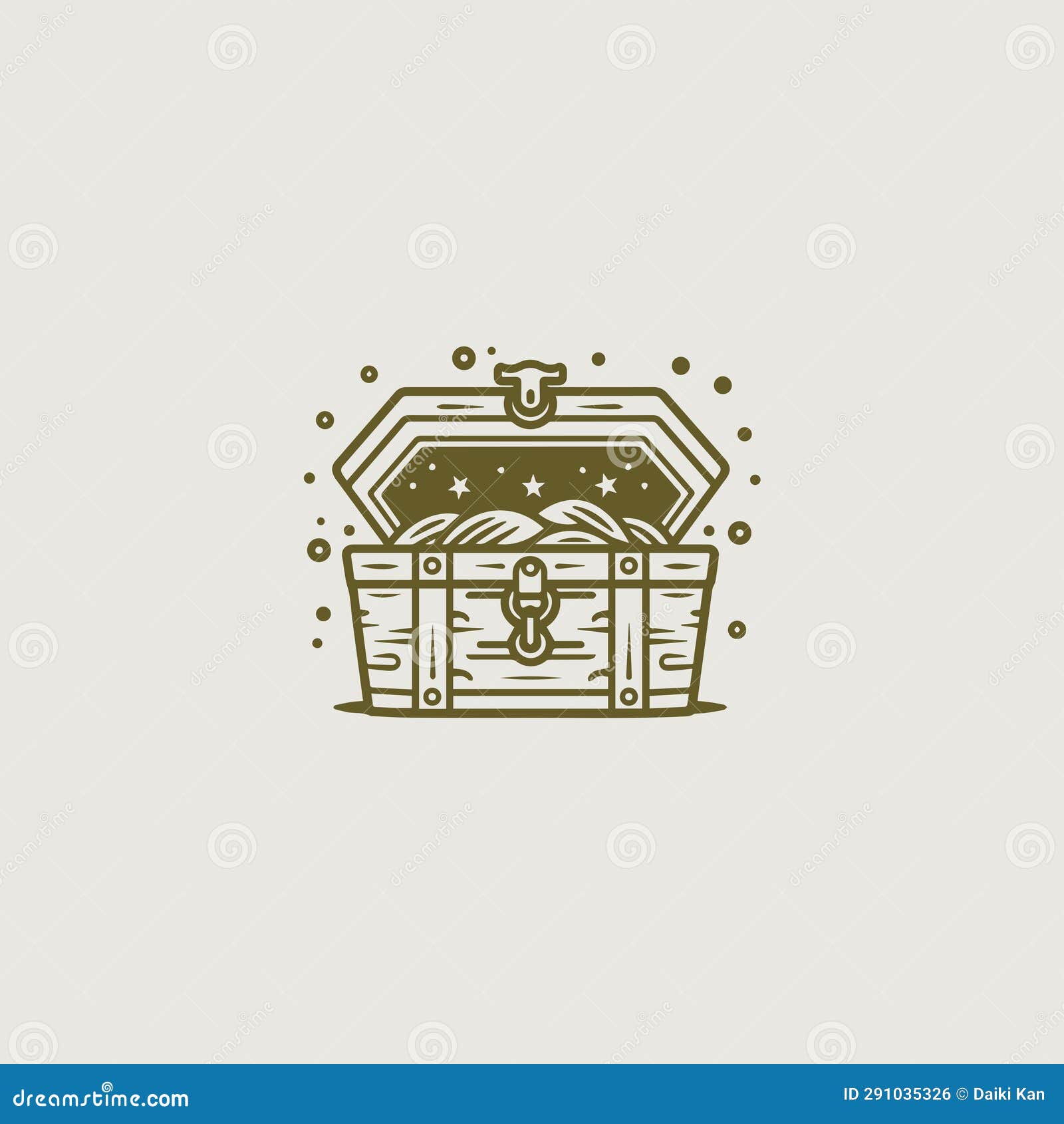 Vector Image of a Logo that Symbolically Uses a Treasure Chest Stock ...
