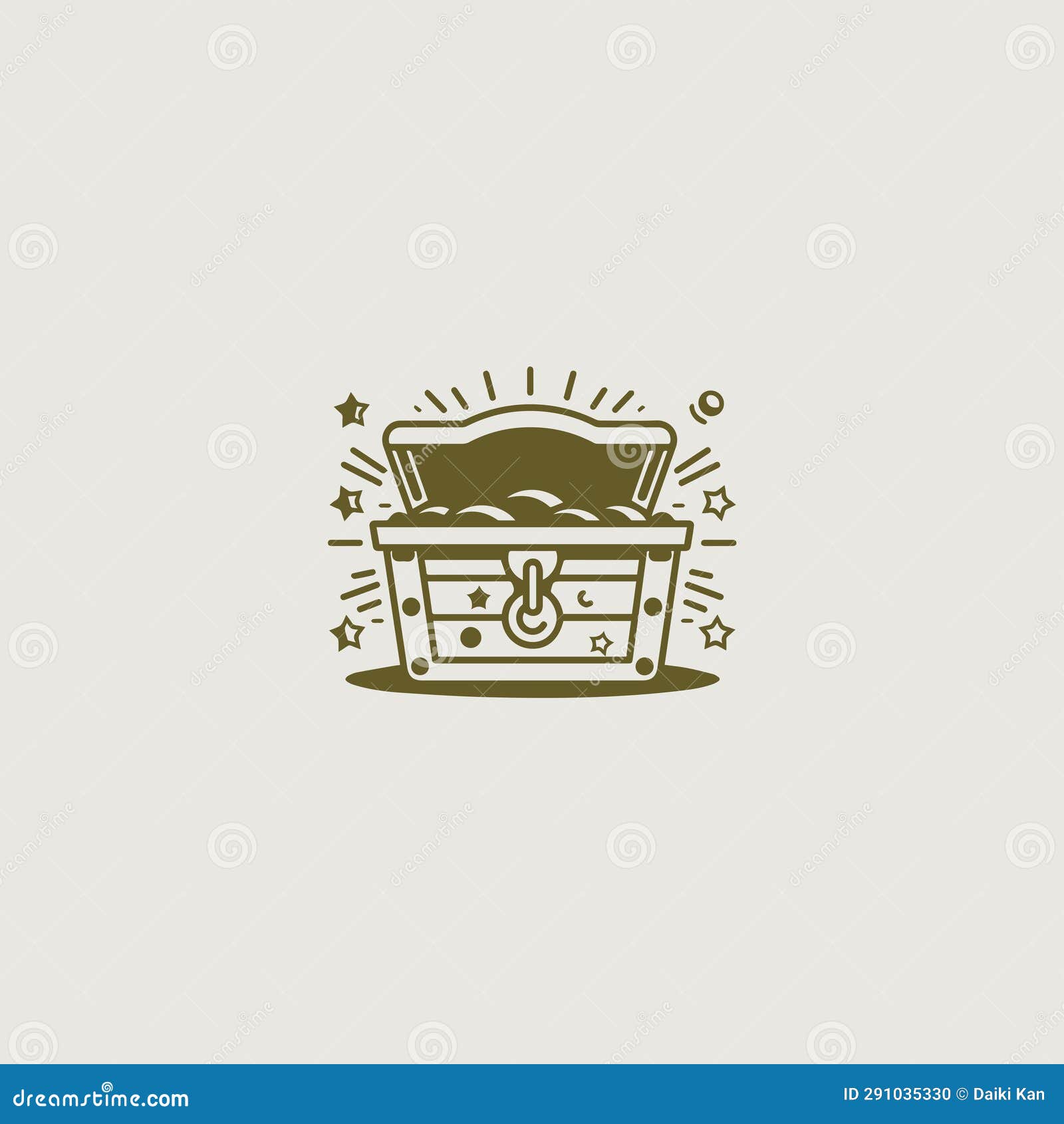 Vector Image of a Logo that Symbolically Uses a Treasure Chest Stock ...
