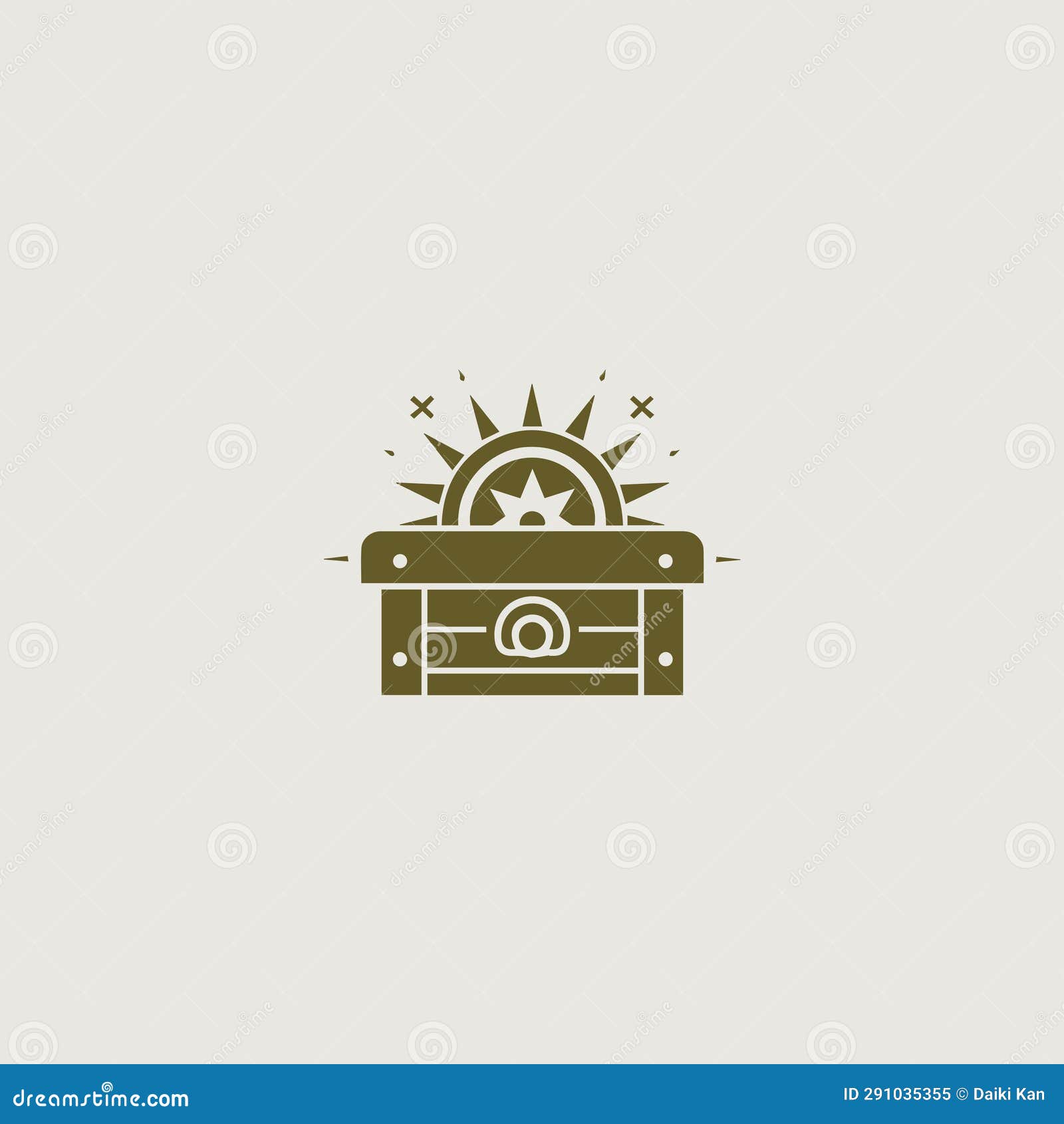 Vector Image of a Logo that Symbolically Uses a Treasure Chest Stock ...