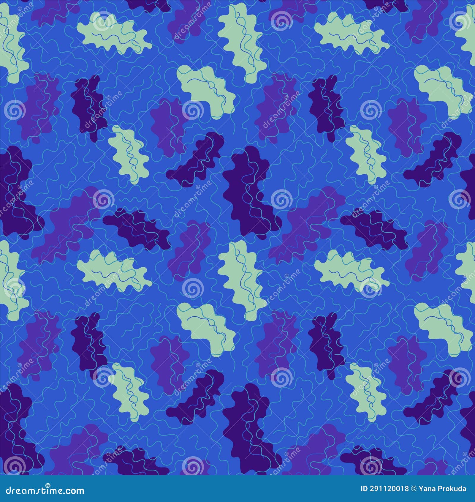 Colorful Seamless Pattern with Wave Shapes Stock Illustration ...