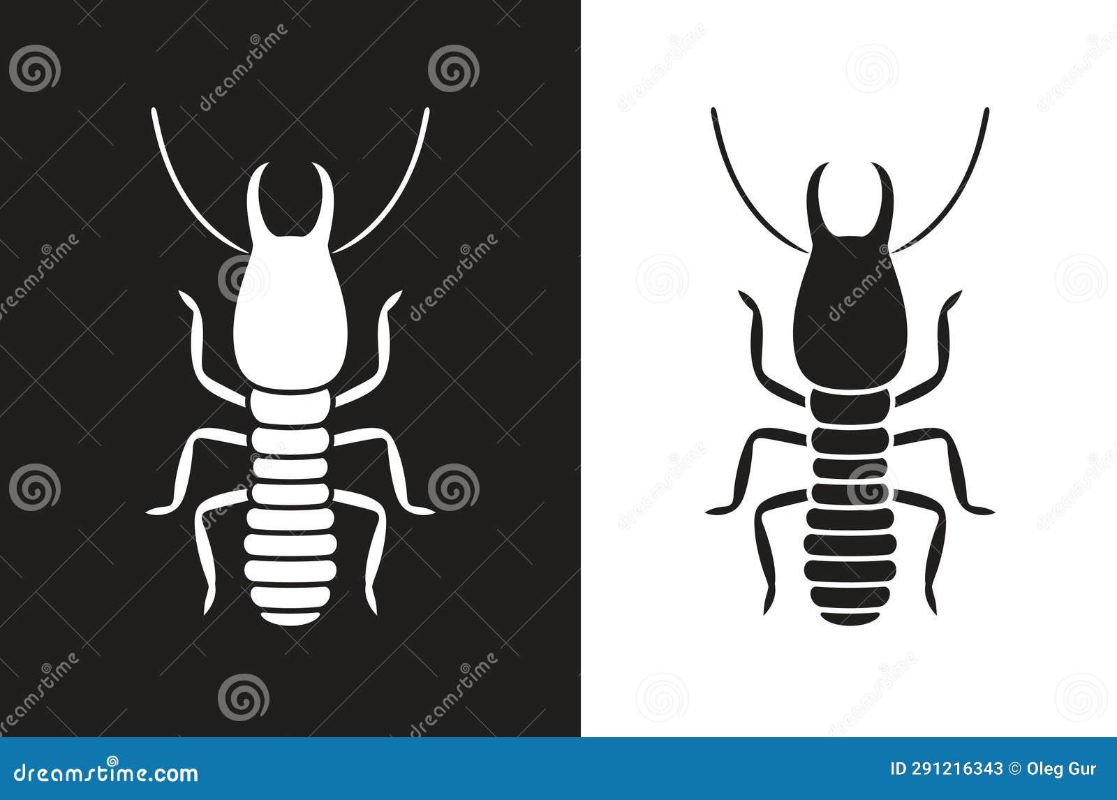 Termite Logo. Isolated Termite on White Background Stock Illustration ...