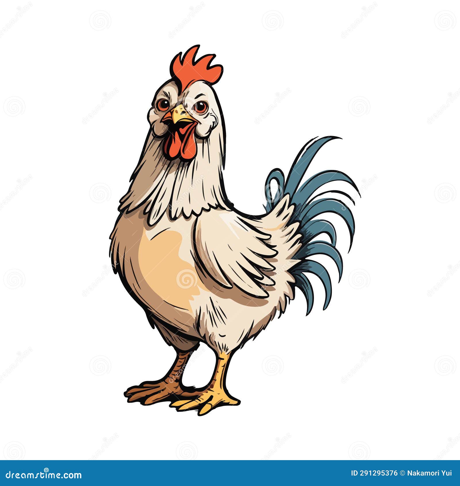 Hand Drawn Chicken Vector Illustration Stock Vector - Illustration of ...