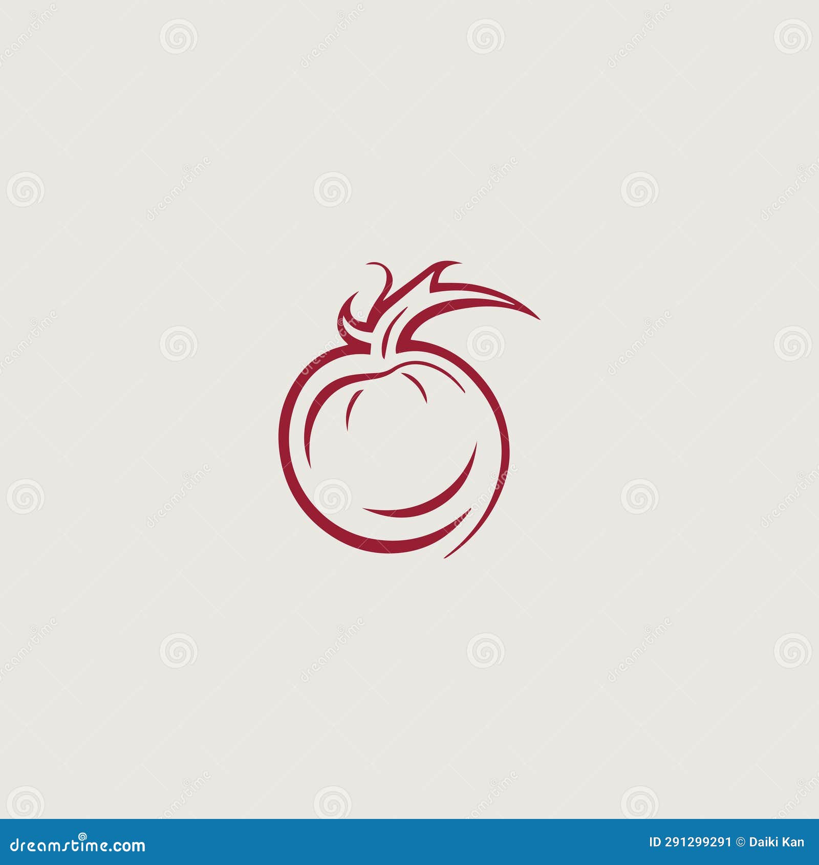 A Logo that Symbolically Uses a Tomato Stock Vector - Illustration of ...