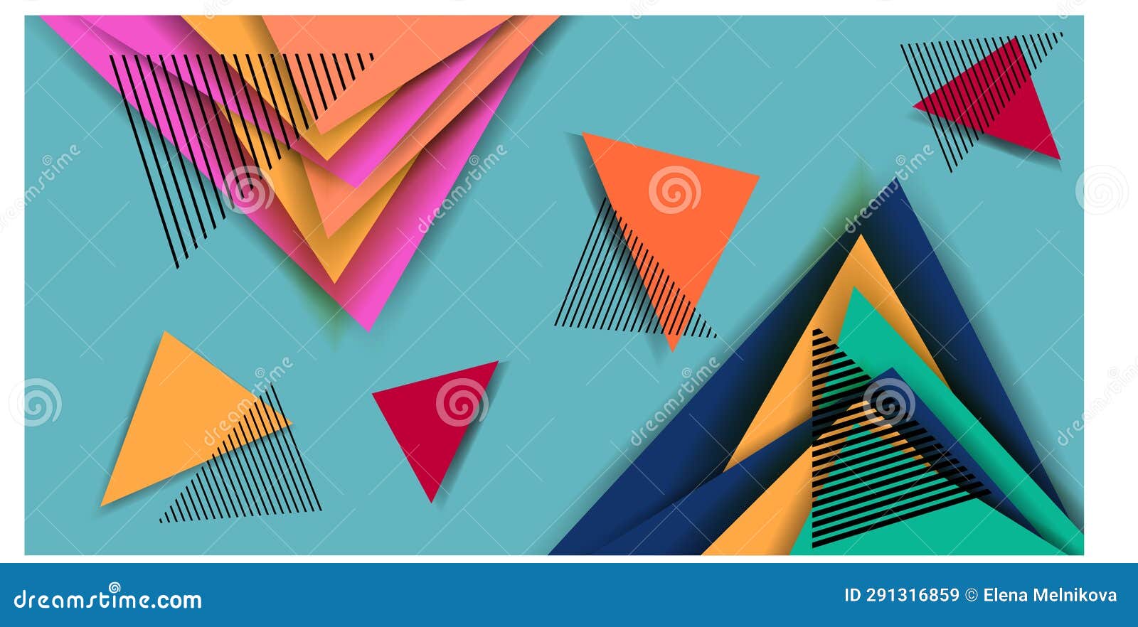 Bright Abstract Background with Colorful Triangles Stock Illustration ...