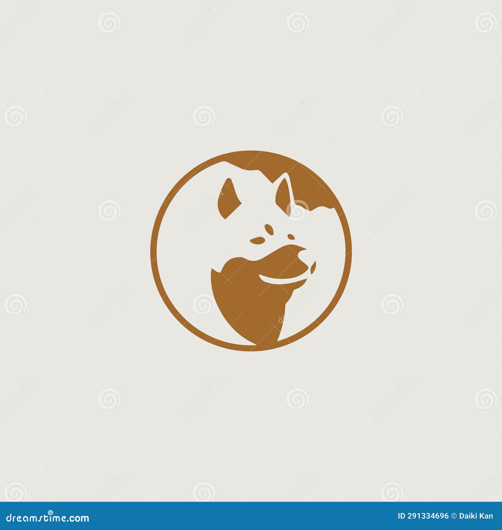 A Logo that Symbolically Uses a Shiba Inu Stock Vector - Illustration ...