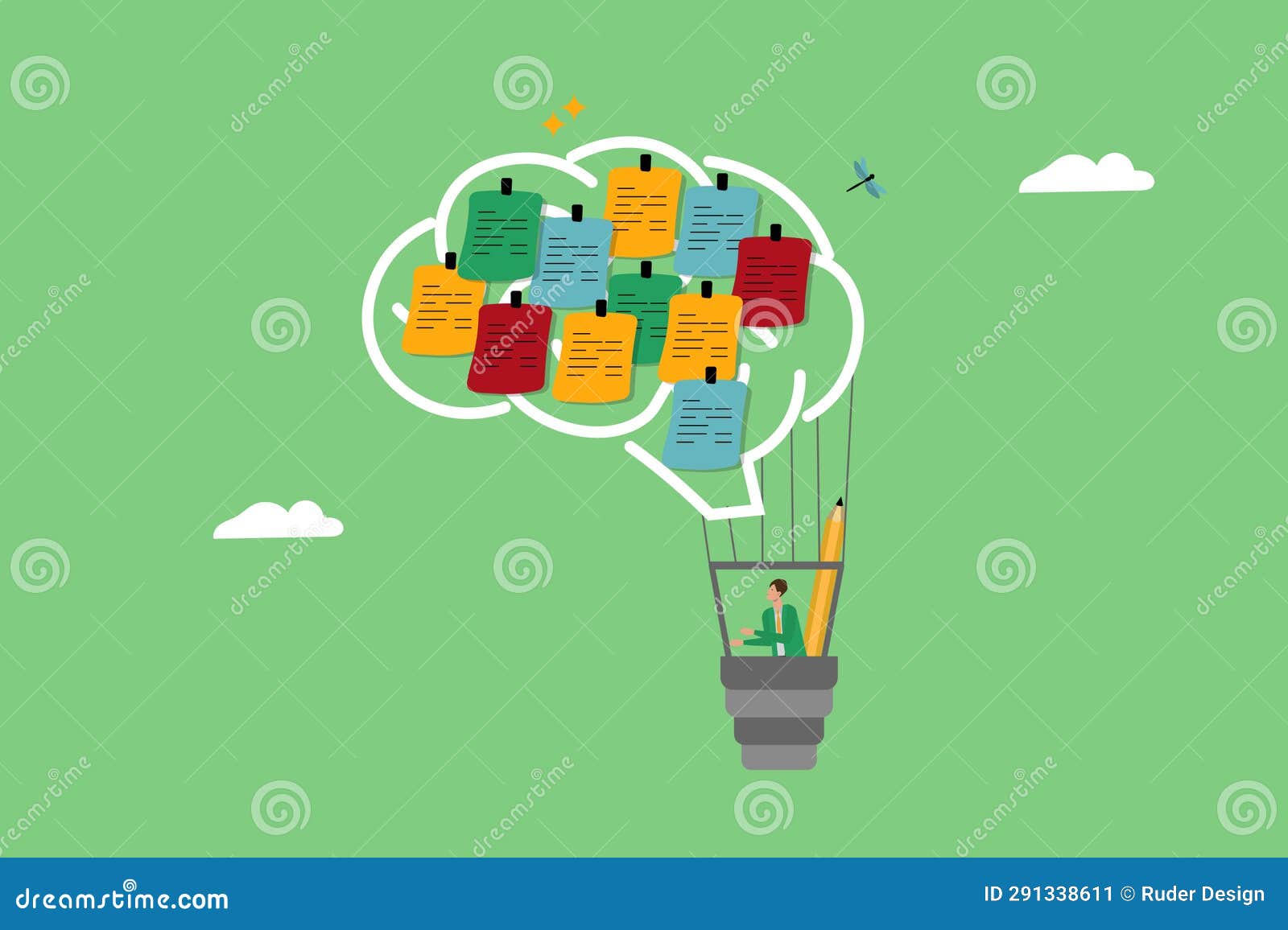 Ideation, Brainstorming To Gather New Ideas Stock Vector - Illustration ...