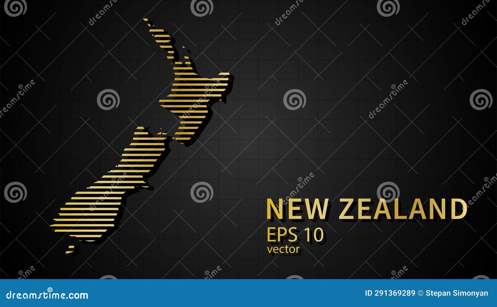 Vector Gold Map of New Zealand, Futuristic Modern Website Background or ...