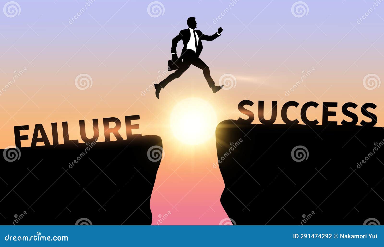 Businessman Jumping from Failure To Success, Man Jump, Business Stock ...