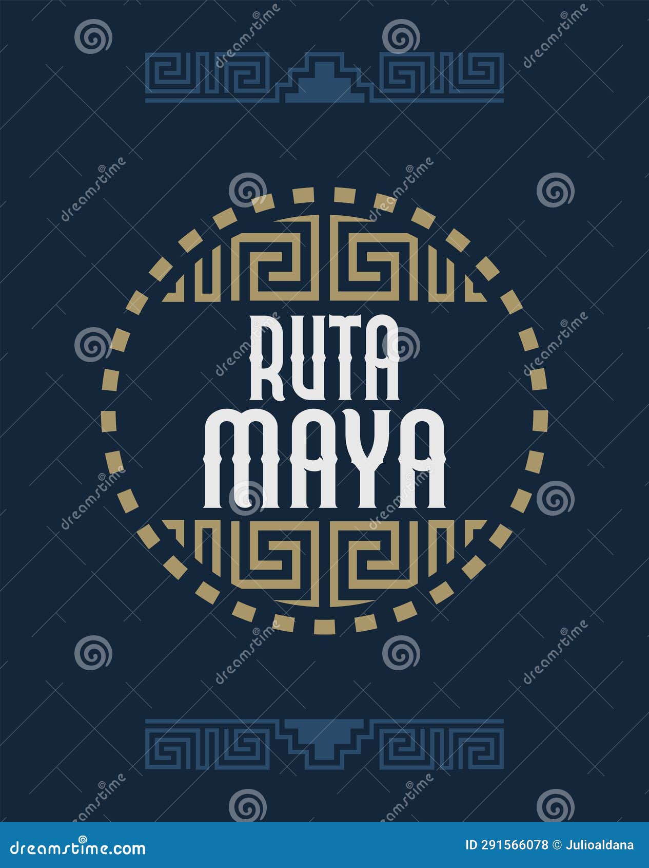 Ruta Maya, Mayan Route Spanish Text, Sign Design, Mayan Spiral Lines ...