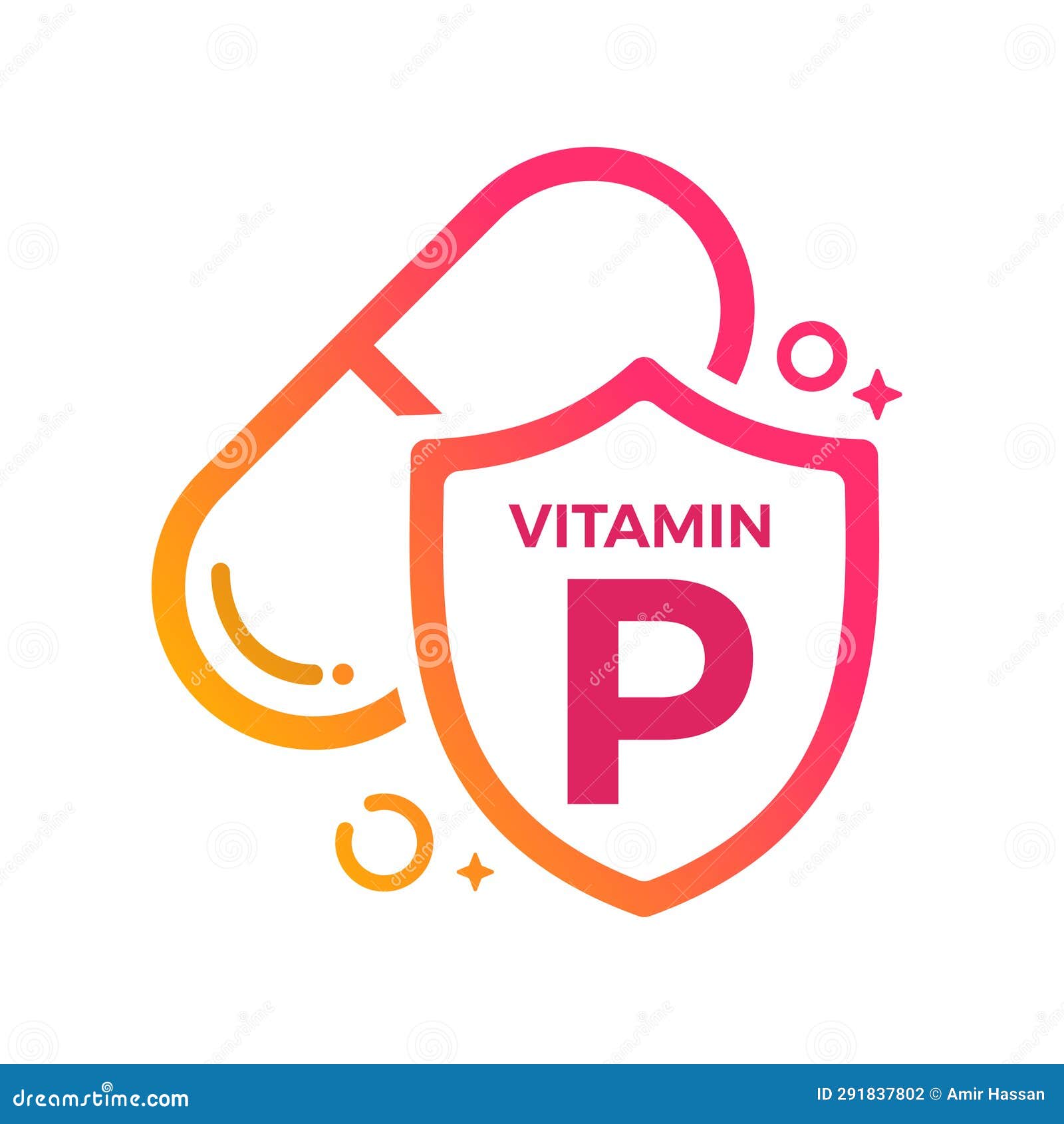 Vitamin P Pill Shield Icon Logo Protection, Medicine Heath Vector ...