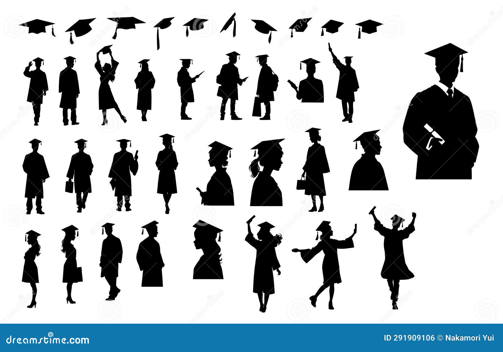 Graduate, Graduated at University Silhouette, Happy Graduation Activity ...