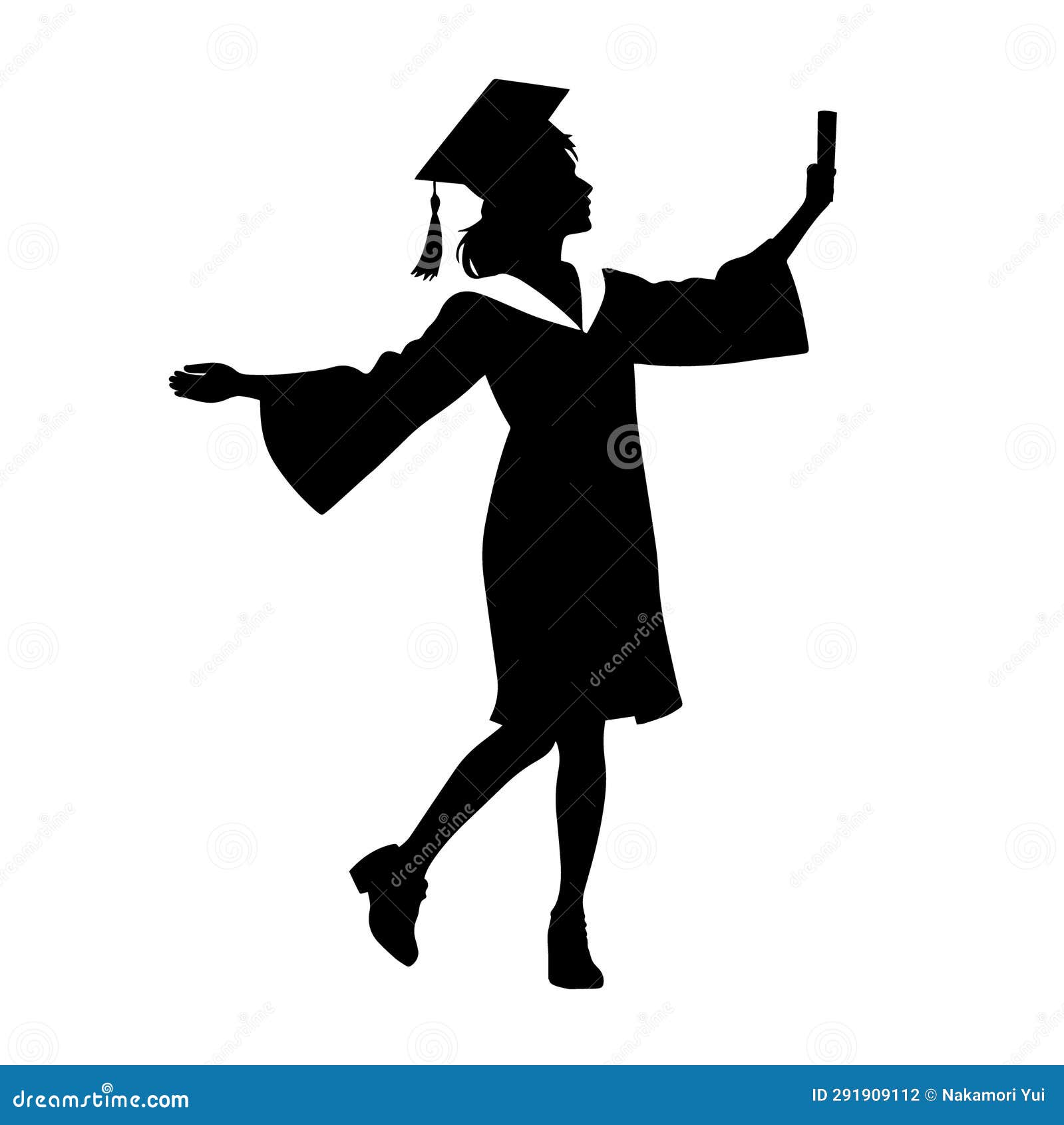 Graduate Silhouette, Graduated at University Silhouette, Happy ...