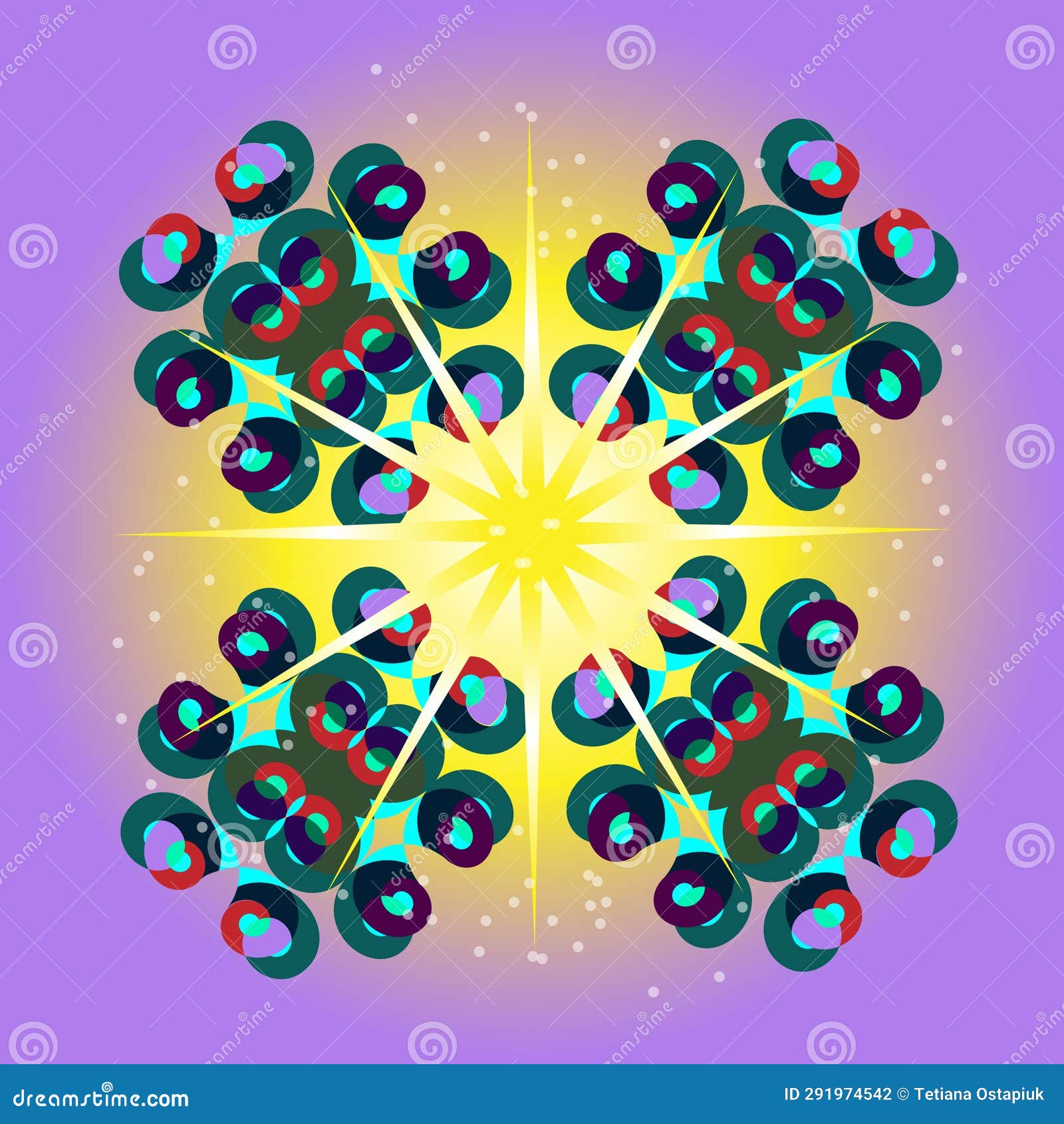 A Fragment of Geometry in Kaleidoscope Stock Vector - Illustration of ...