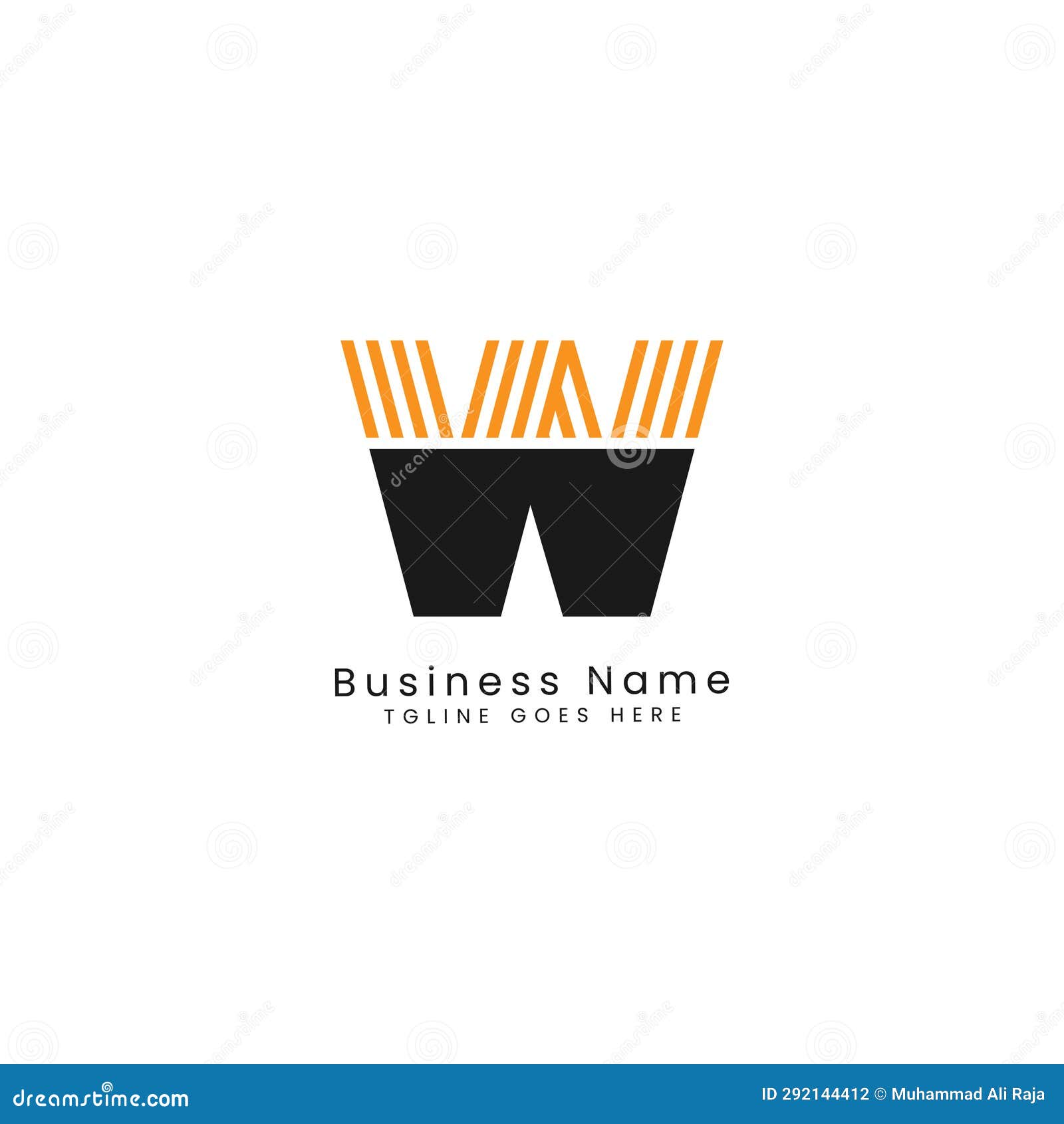 W Letter Stock Illustration with Geometric Lines Vector Logo. Alphabet ...