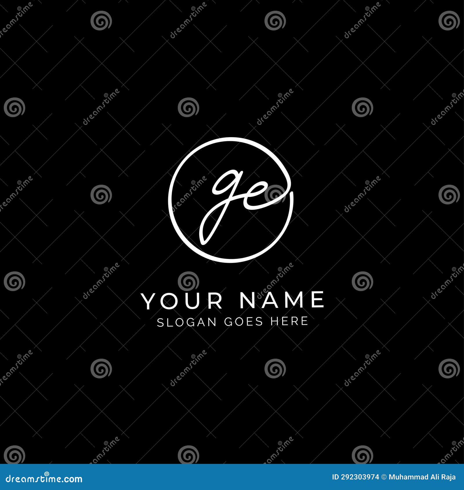 G, E, GE Initial Letter Handwritten and Signature Vector Logo. Business ...