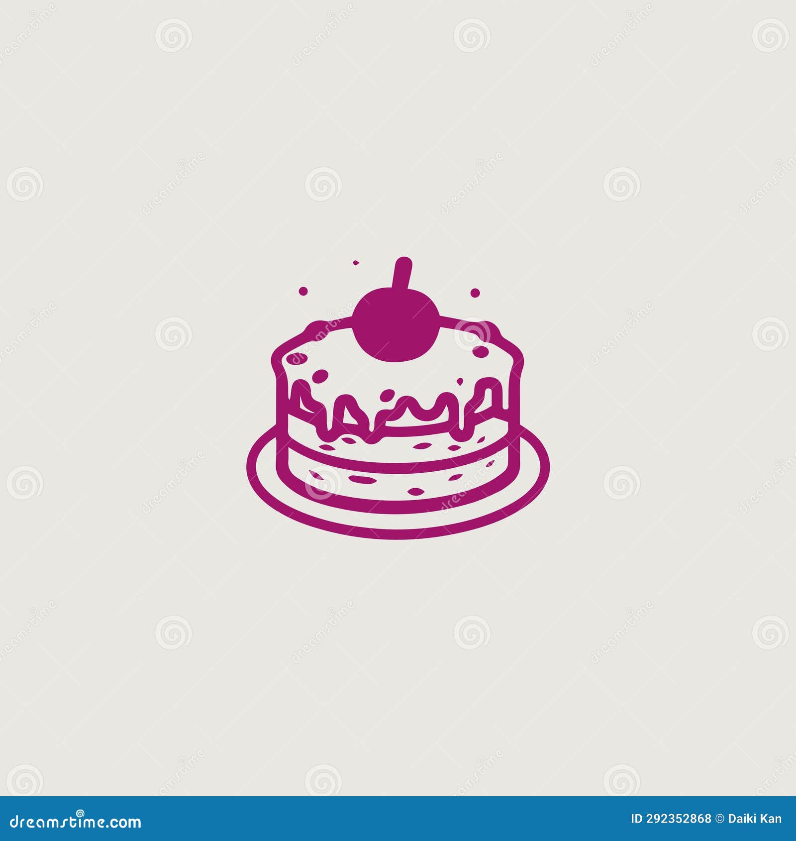 Simple and Stylish Logo that Symbolically Uses a Cake Stock Vector ...