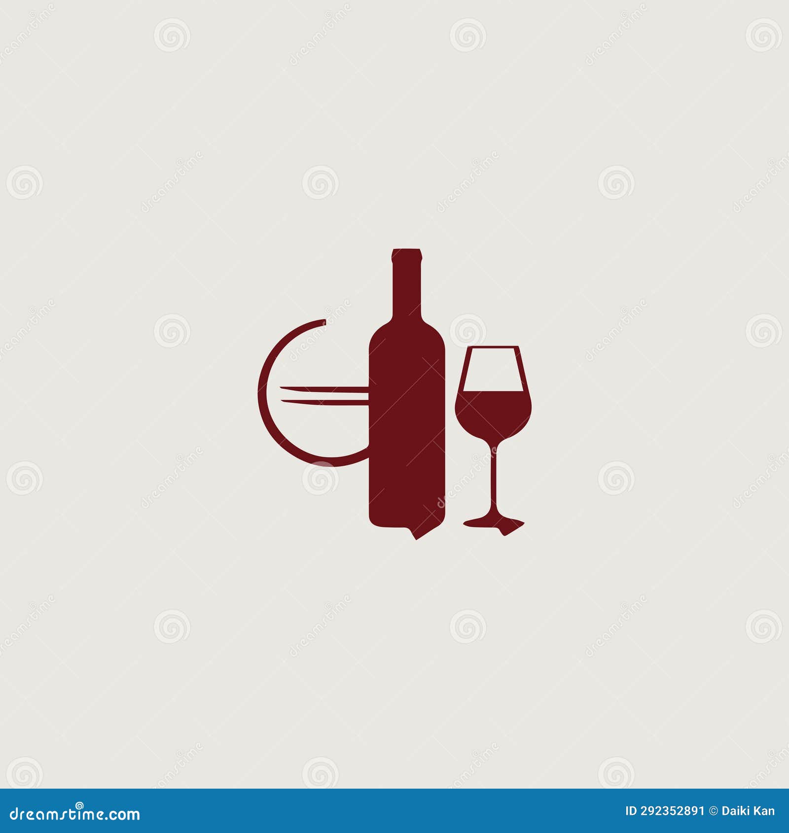 Simple and Stylish Logo that Symbolically Uses Wine Stock Vector ...