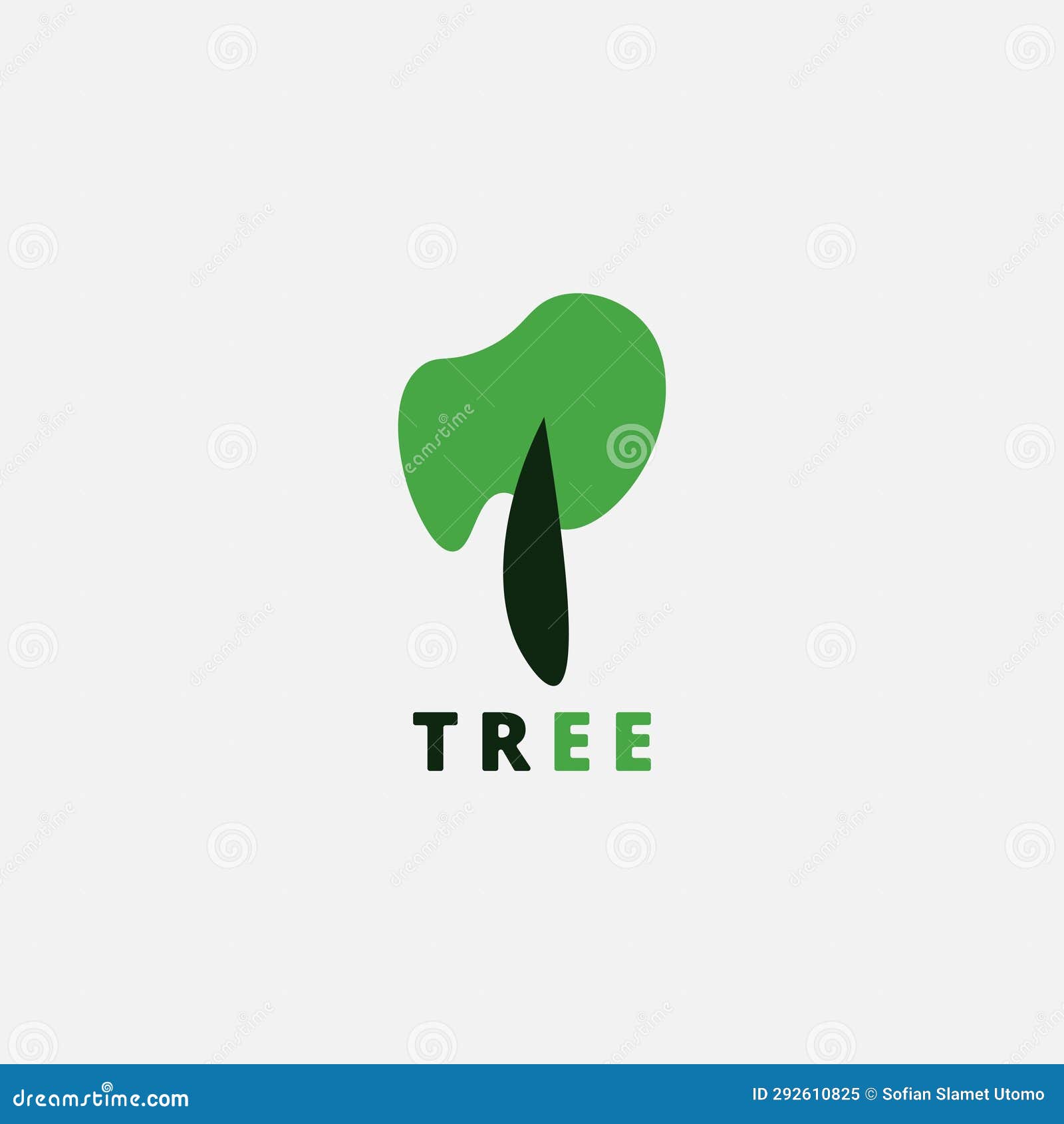 Tree Logo with Unique Shape Stock Vector - Illustration of natural ...