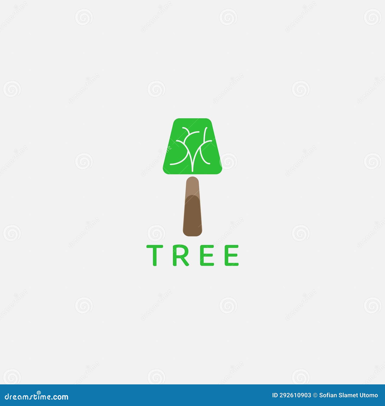 The Tree Logo Resembles a Table Lamp Stock Vector - Illustration of ...