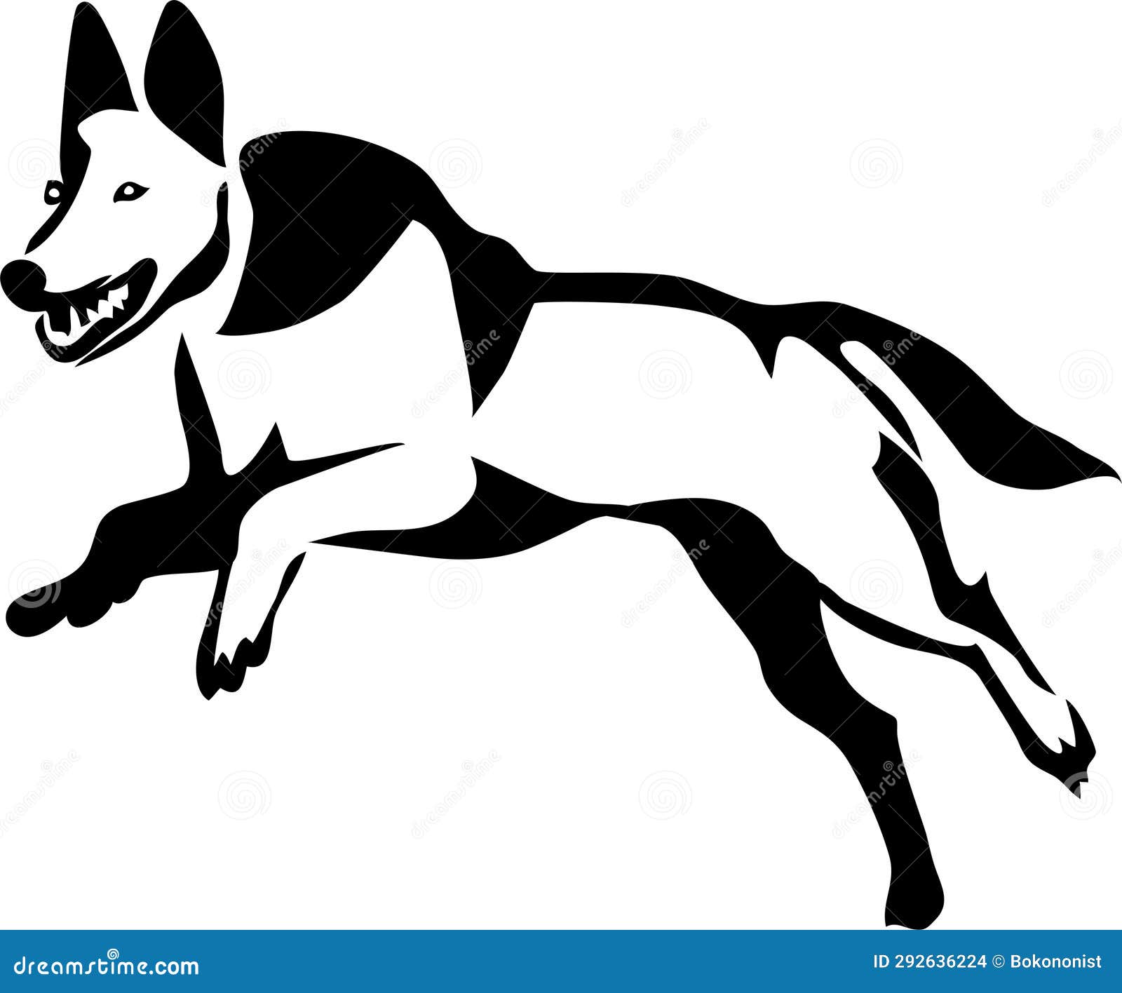 Running shepherd vector stock vector. Illustration of running - 292636224