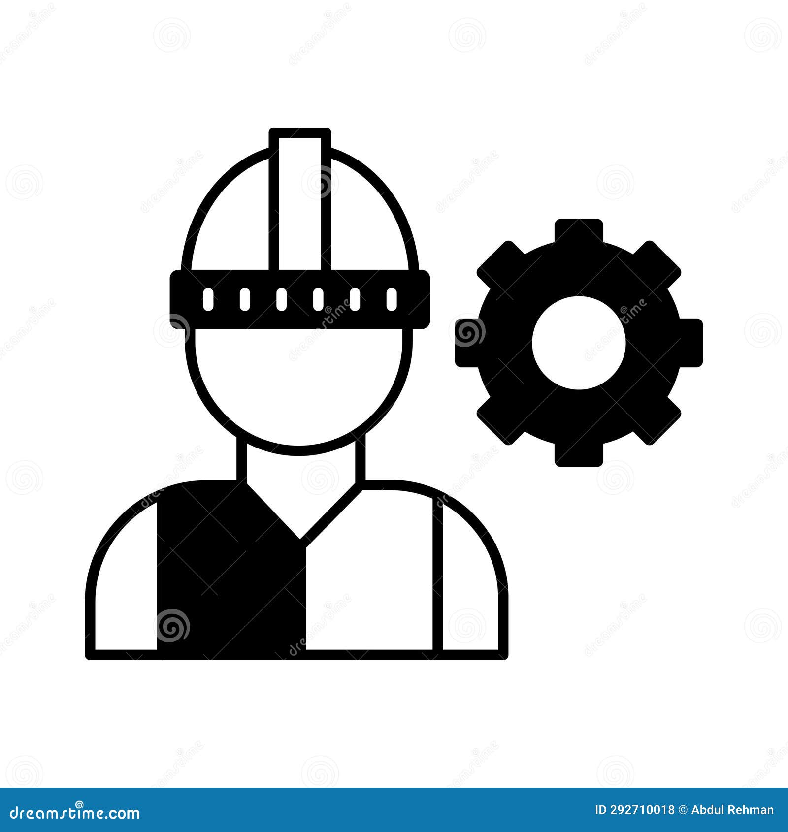 Engineer Line Vector Icon Easily Modified Stock Vector - Illustration ...