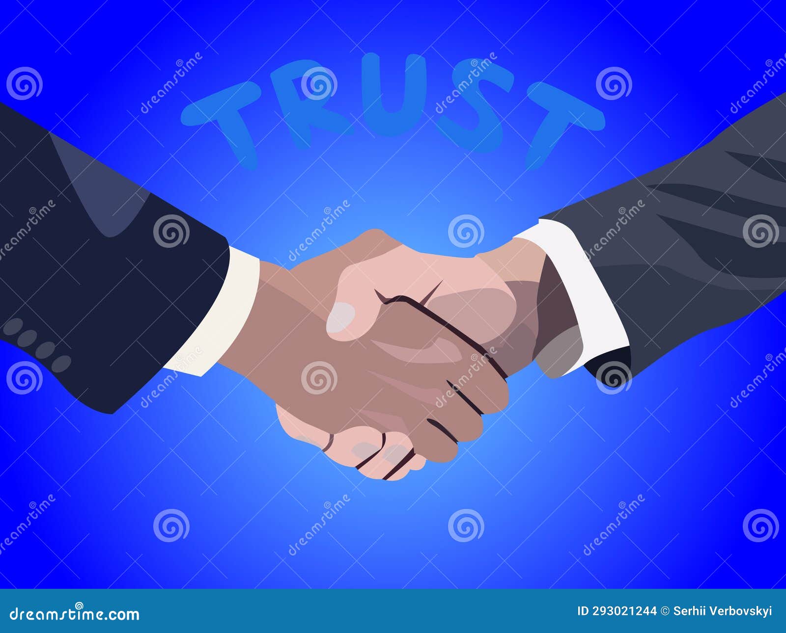 Vector Illustration Depicting a Handshake As a Symbol of Trust between ...