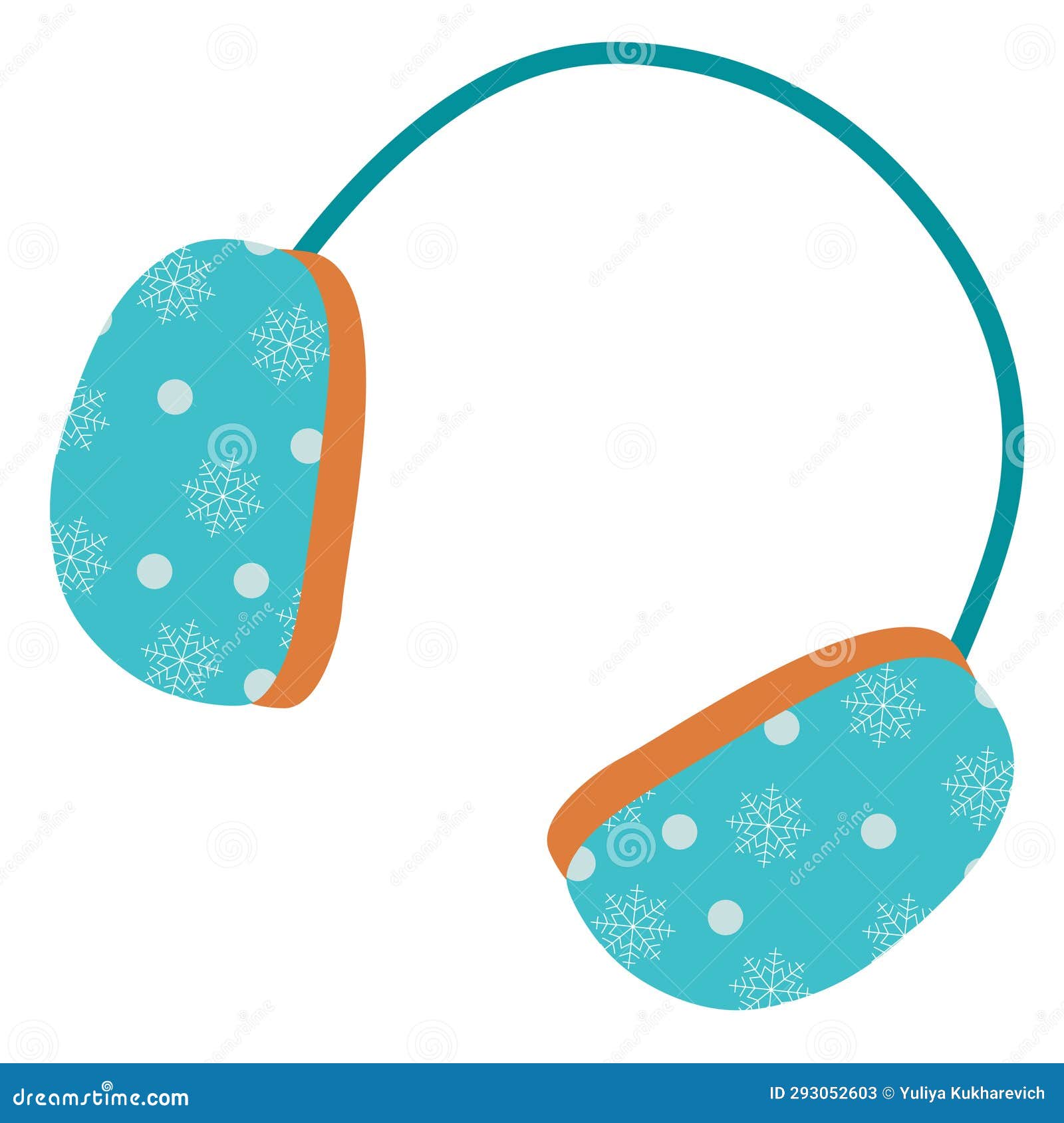 Set Of Winter Earmuffs And Mittens Isolated On A White Background ...