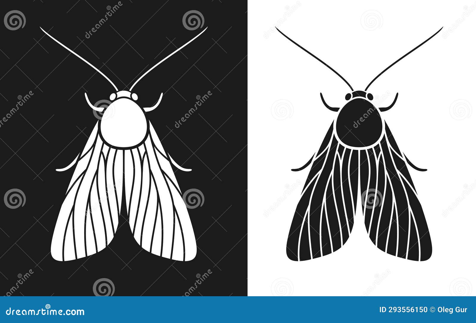 Moth Logo. Isolated Moth on White Background Stock Vector ...