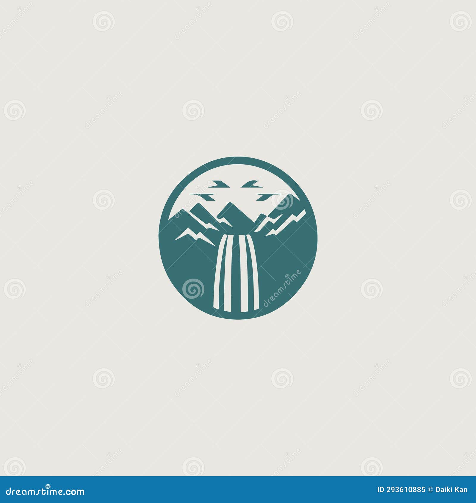 Image of a Simple and Stylish Logo that Symbolically Uses a Waterfall ...