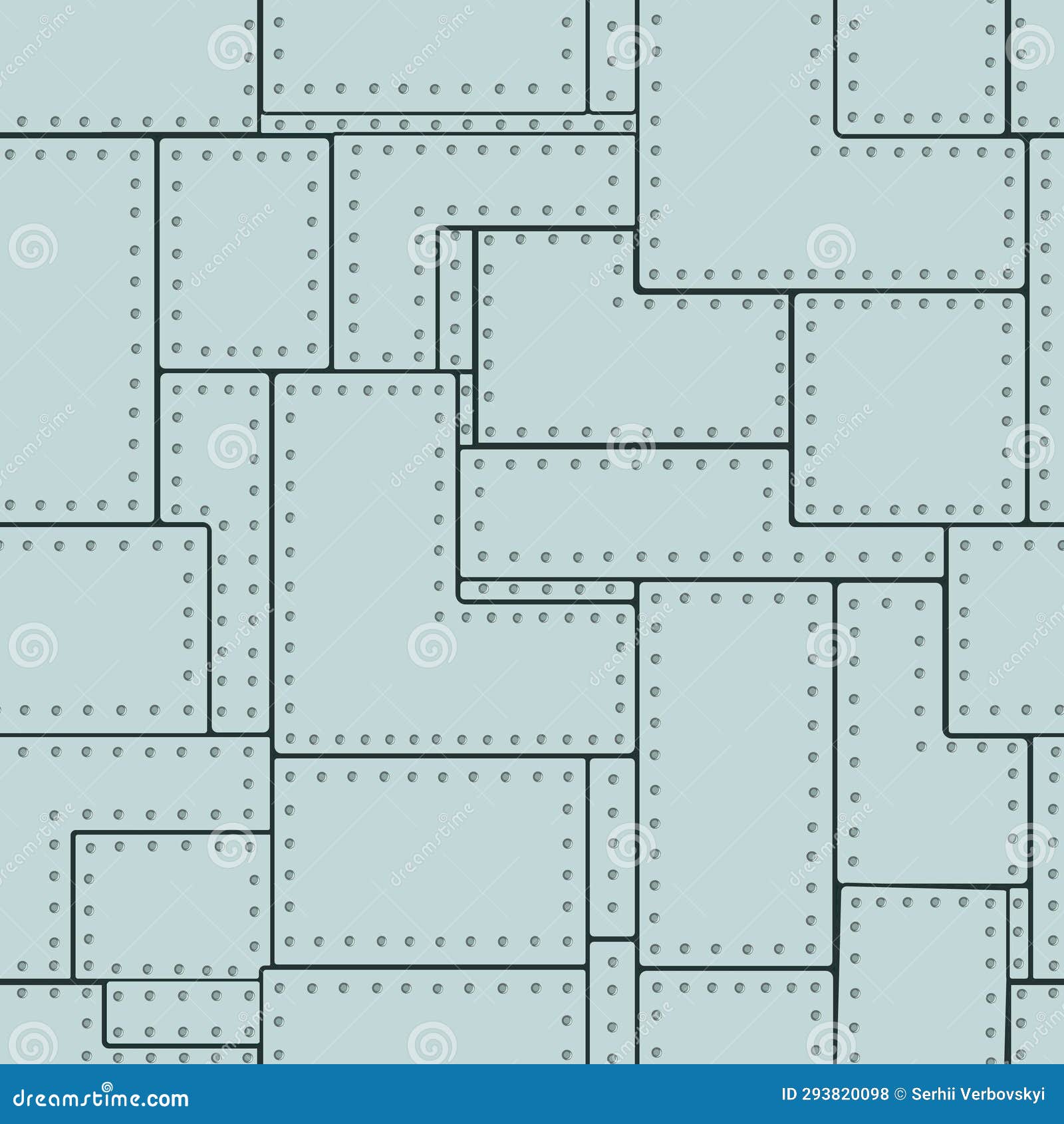 Seamless Pattern In The Form Of An Image Of A Wall Sheathed With Steel ...