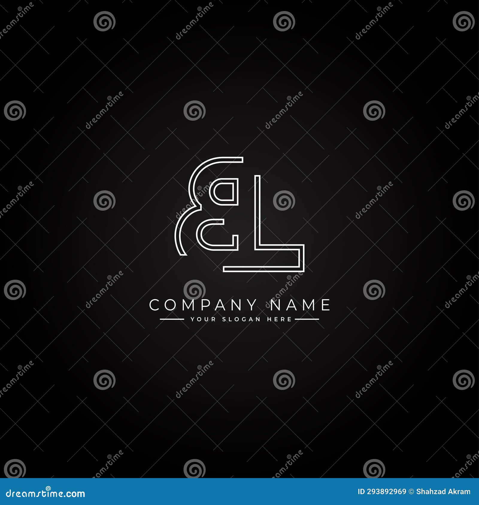 Creative Monogram for Initial Letter BL Logo - Alphabet B and L Minimal ...
