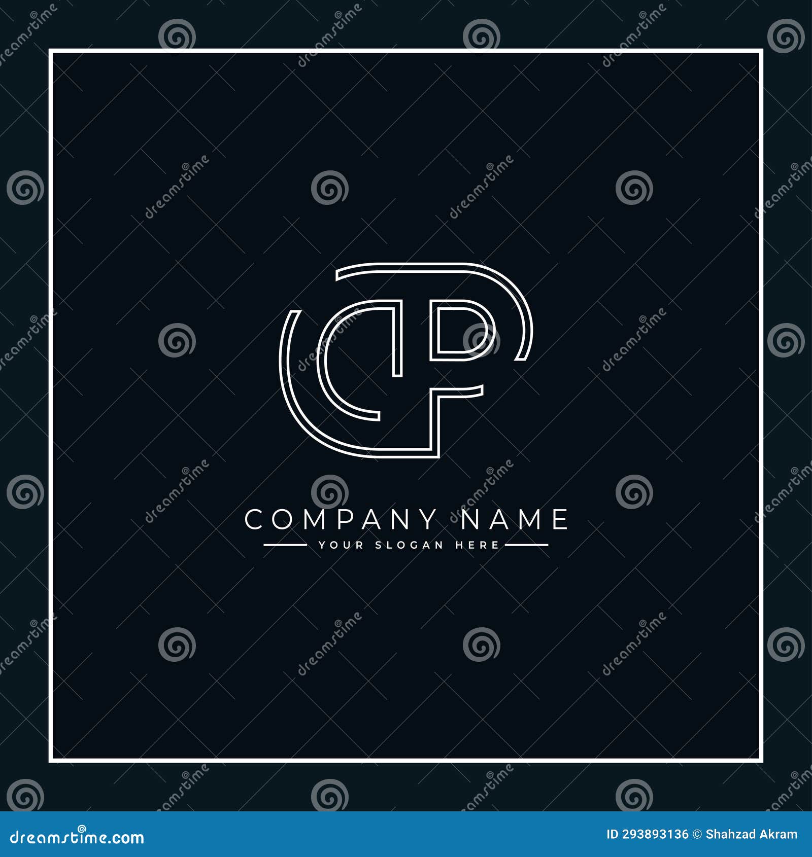 Creative Monogram for Initial Letter DP Logo - Alphabet D and P Minimal ...