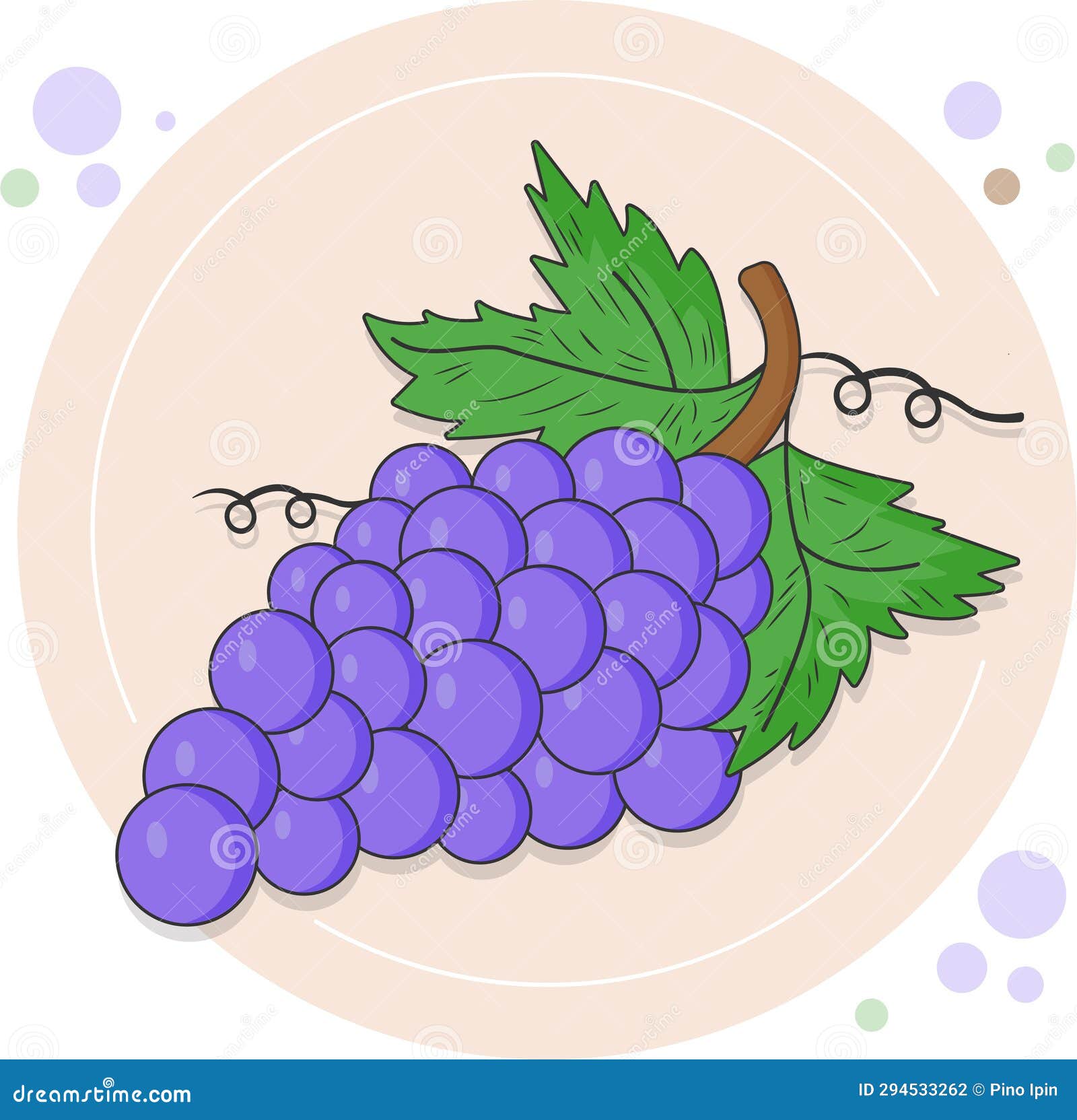Sweet grape stock vector. Illustration of grapevine - 294533262