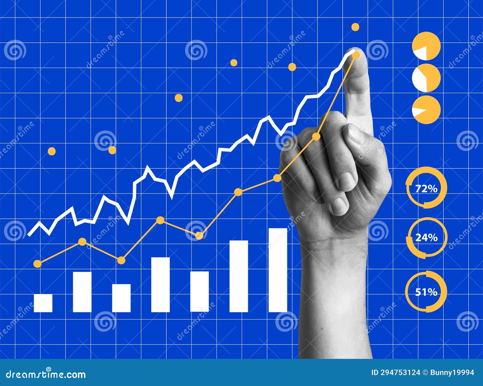 Minimalist Collage with Hands. Finance-themed Banner Stock Vector ...