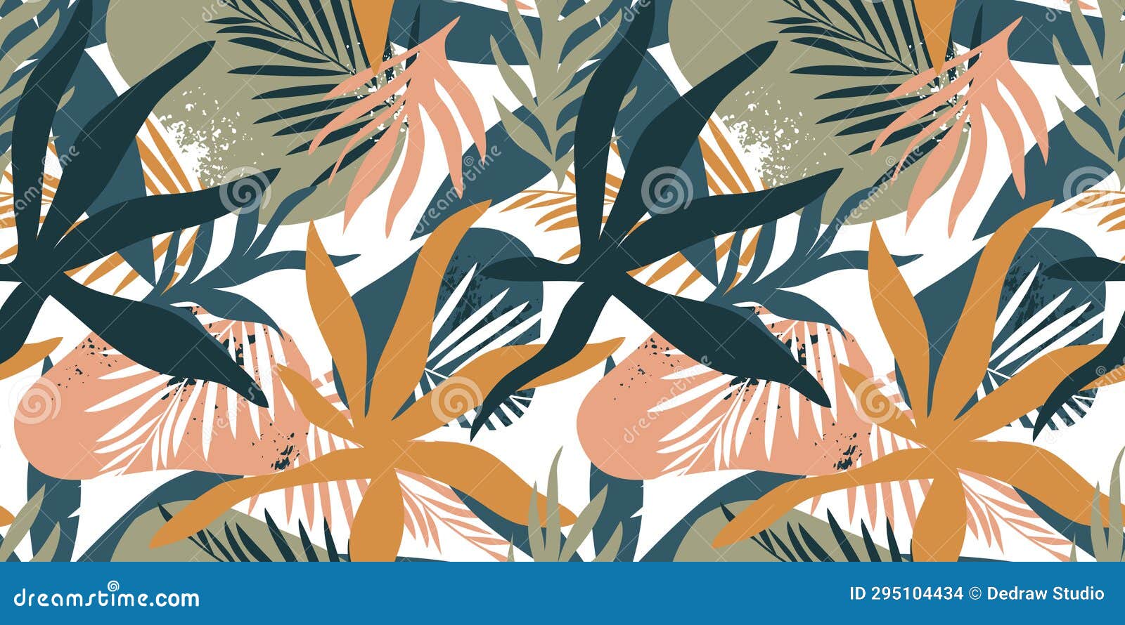 Abstract Nature Shape Seamless Pattern Stock Vector - Illustration of ...