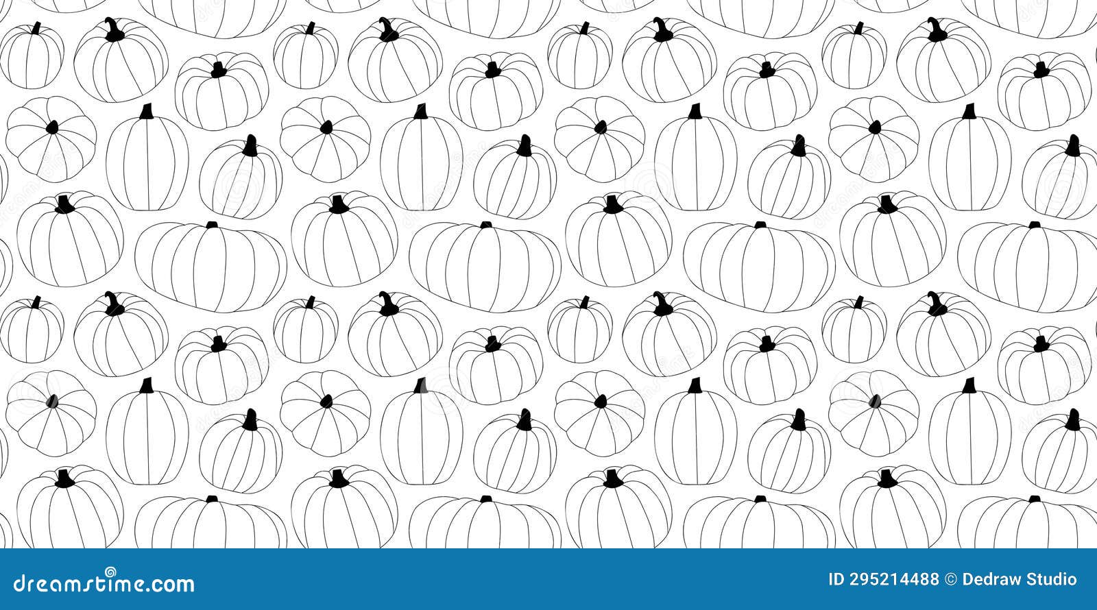Black and White Halloween Pumpkin Seamless Pattern Stock Vector ...
